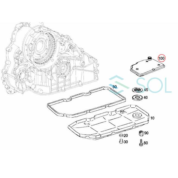 ベンツ W169 W245 ATFオートマオイルフィルター A170 A180 A200 B170 B180 B200 1693771395 ...