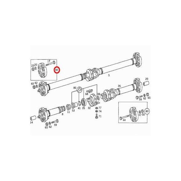 Mercedes-Benz ベンツ W202 W124 W210 コンパニオンプレート プロペラシャフト ジョイントディスク C200 ...