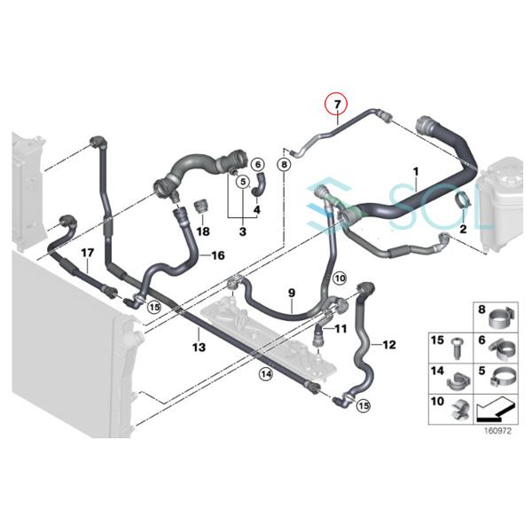BMW E70 F15 X5 E71 F16 X6 ブリーザーホース ベントホース ベンチレーションホース 3.0si 4.8i 35iX ...