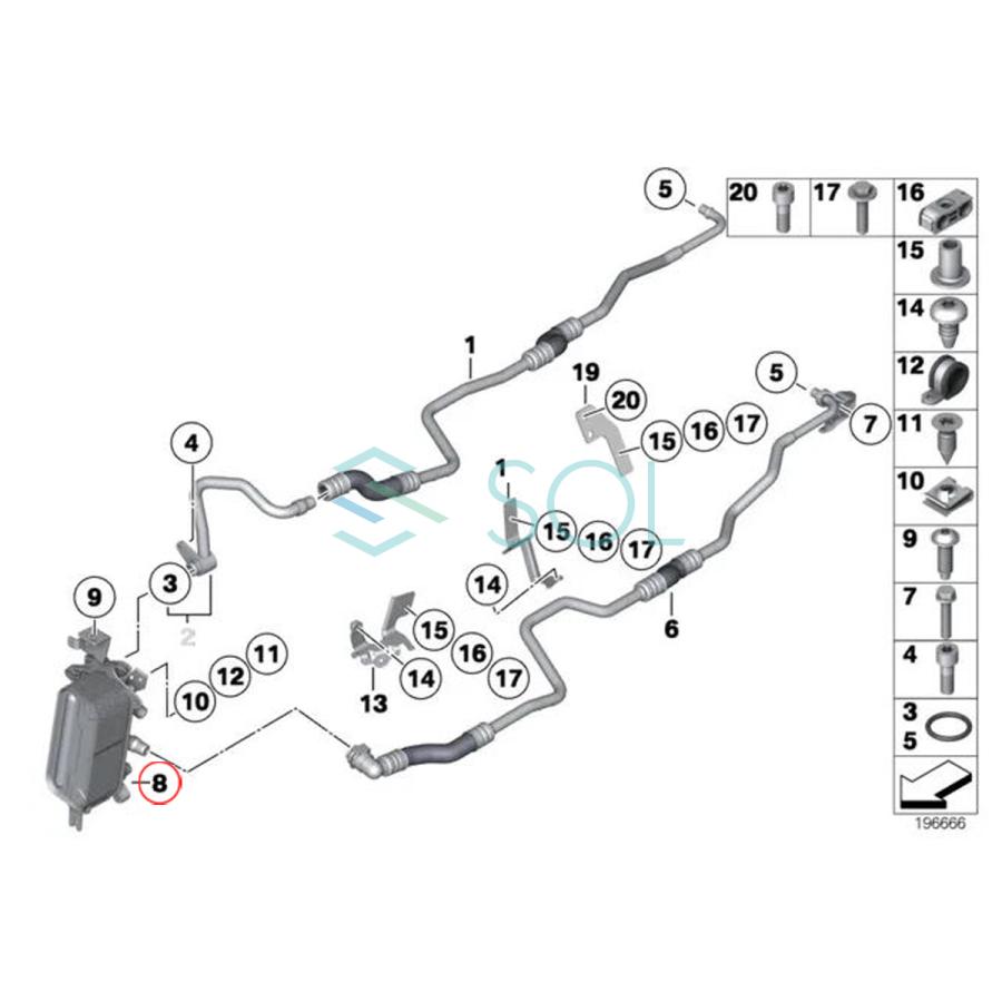 BMW F07 F10 F11 F06 F12 F13 オイルクーラー ヒートエクスチェンジャー 550i 550iX 523i 528i ...