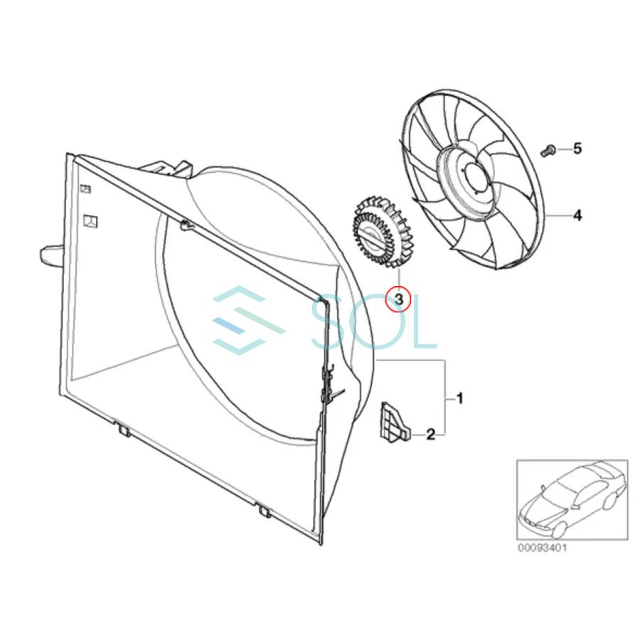 BMW E65 E66 E53 X5 ファンクラッチ 735i 745i 745Li 760Li 4.4i 4.6is 17417505109 出荷締切18時 : 自動車パーツの宝箱 SOL ...
