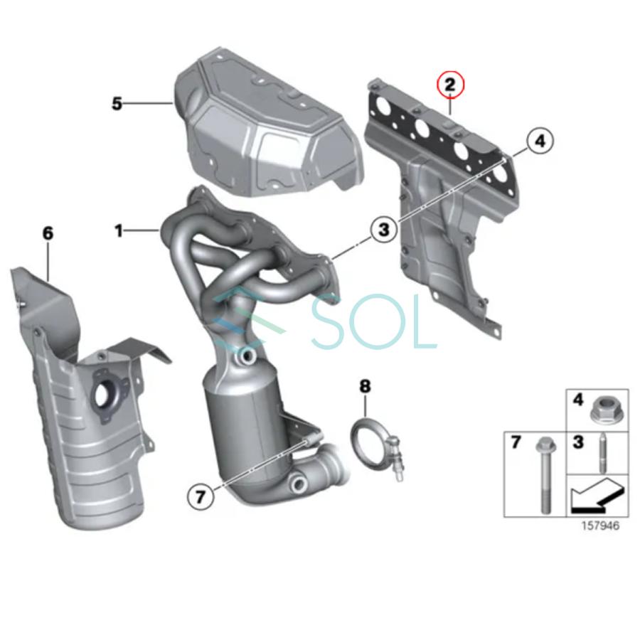 BMW MINI R55 R56 R57 R58 R59 R60 R61 エキゾーストマニホールドガスケット エキマニガスケット ワン ...