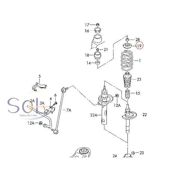 Audi（アウディ） A3 (8L1) TT (8N3 8N9) フロント ショック アッパーマウント 左右セット 1J0412341 ...