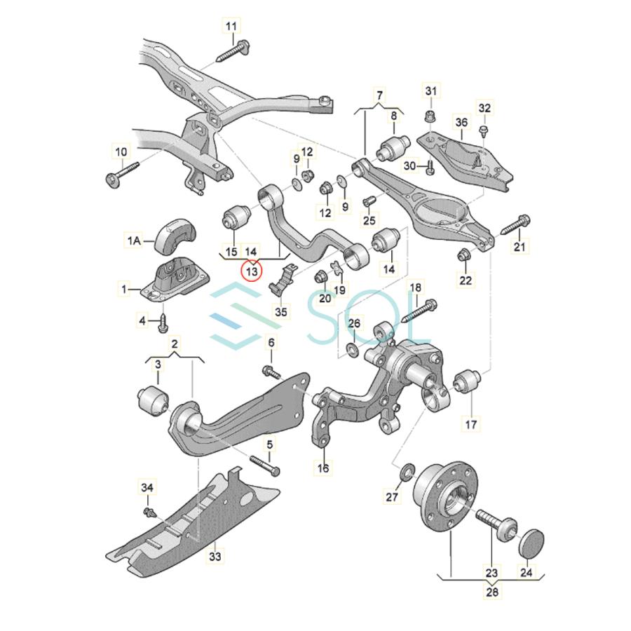 VW ゴルフ5(1K1 1K5) ゴルフ6(5K1 AJ5 517) ジェッタ3(1K2) リア アッパーアーム コントロールアーム 左右共通 1K0505323N 1K0505323H ...