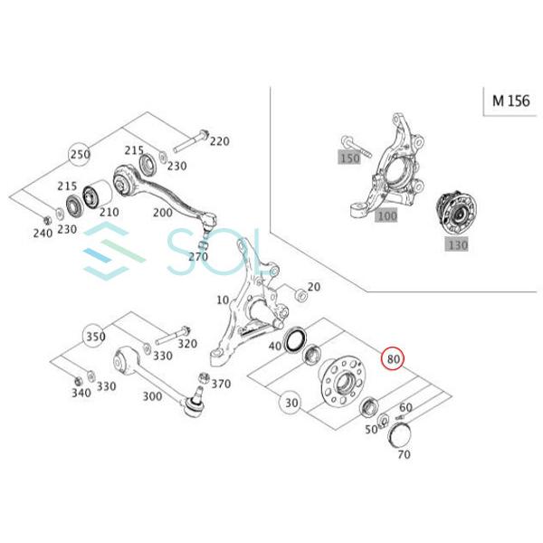 Mercedes-Benz（メルセデス・ベンツ） ベンツ R171 R172 フロント ホイールハブベアリング リペアキット 左右共通 ...