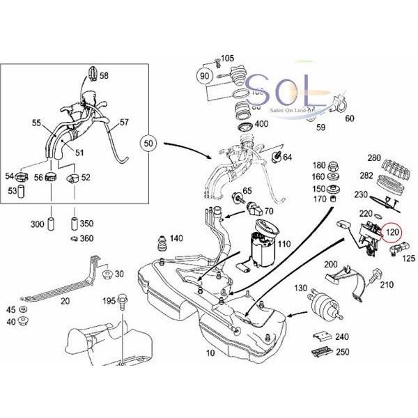 ベンツ W203 W208 W209 フューエルレベルセンサー C180 C200 C230 C240 C280 C320 C32 ...