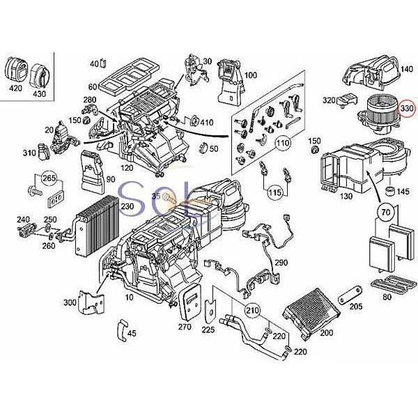ベンツ R230 左ハンドル車用 エアコン ブロアモーター SL280 SL300 SL350 SL500 SL600 SL55 SL63 SL65 2038202514 出荷締切18時 ...