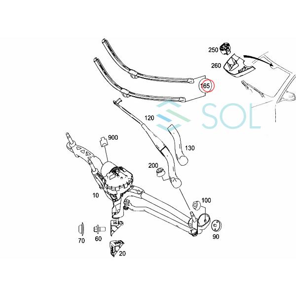 ベンツ X204 フロント ワイパーブレード 左右セット 左ハンドル車用 GLK300 GLK350 2048201400 出荷締切18時 ...