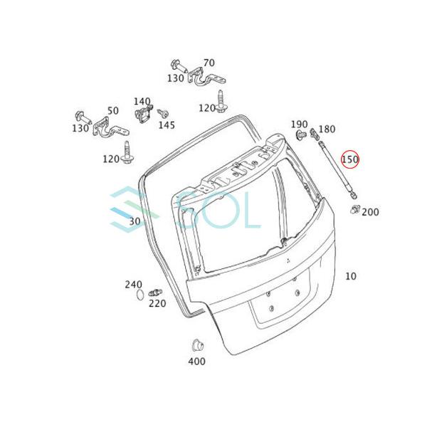 Mercedes-Benz 【特価品】ベンツ X204 リアゲートダンパー トランクダンパー 左右共通 GLK300 GLK350 ...