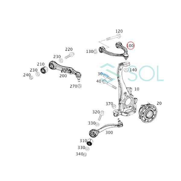 Mercedes-Benz ベンツ W205 W213 フロント アッパーアーム コントロールアーム 左側 C180 C200 C220 ...