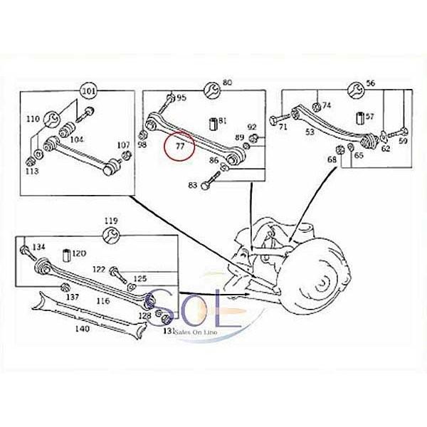 Mercedes-Benz ベンツ W210 W124 リア ラジアスアーム 左右セット E220 E230 E240 E280 E320 E430 E500 E55 2103503306 ...