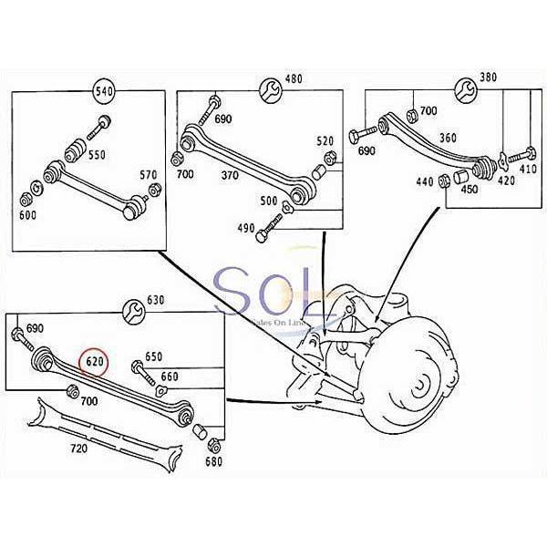 Mercedes-Benz ベンツ W124 W210 リア ストラットアーム 左右共通 E220 E230 E240 E280 E320 ...