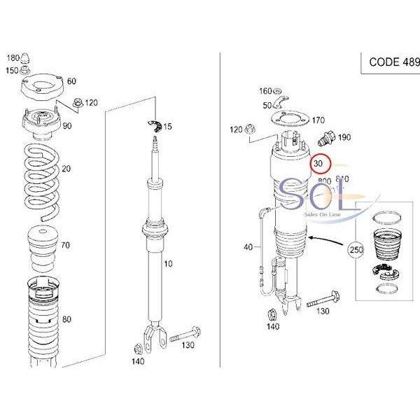 ベンツ W211 W219 フロント エアサスペンション 右側 E240 E280 E320 E350 E500 E550 CLS350 ...