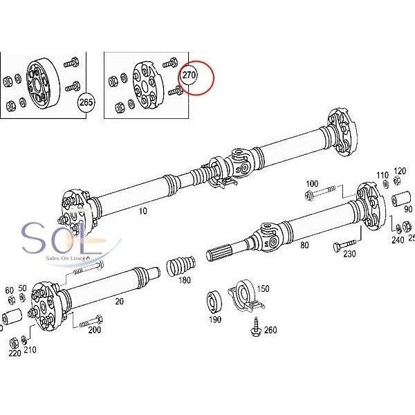 Mercedes-Benz ベンツ W212 W207 W209 コンパニオンプレート プロペラシャフト ジョイントディスク E250 ...