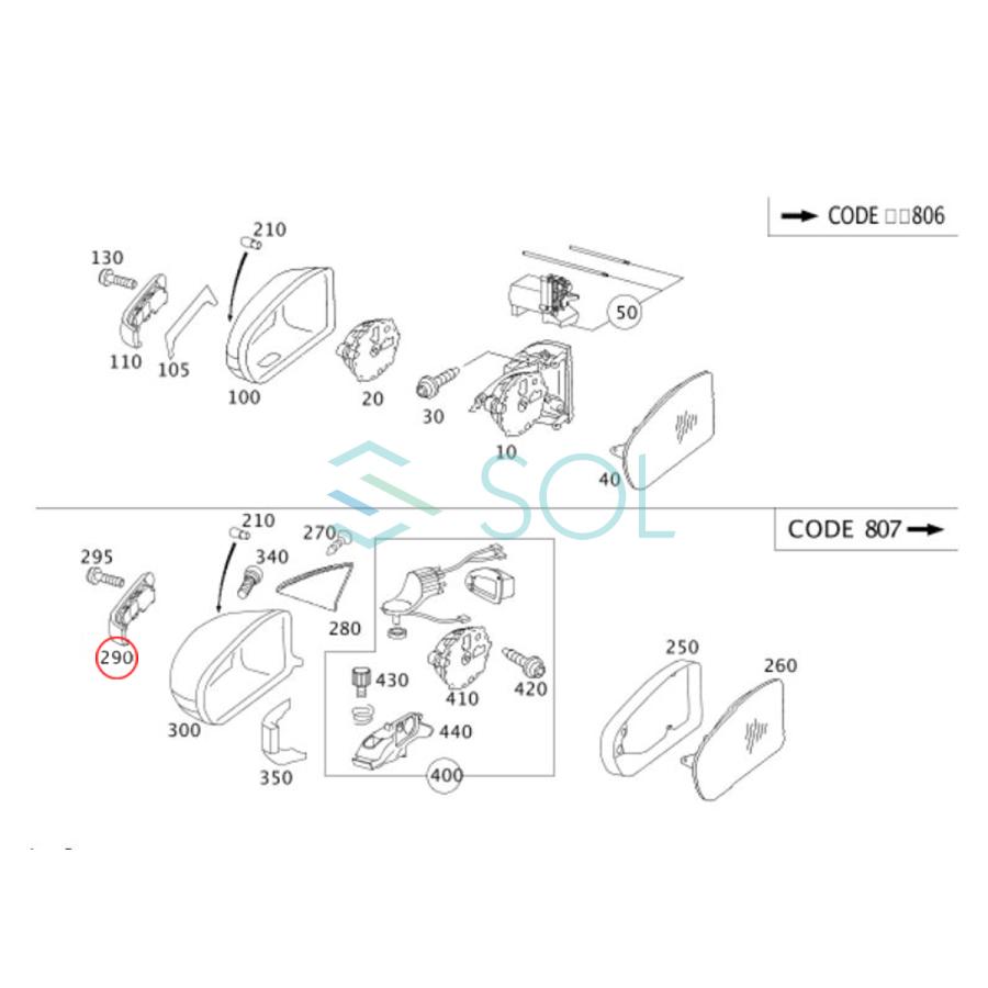 Mercedes-Benz ベンツ W211 ドアミラーウインカーレンズ 左右セット E240 E250 E280 E300 E320 ...