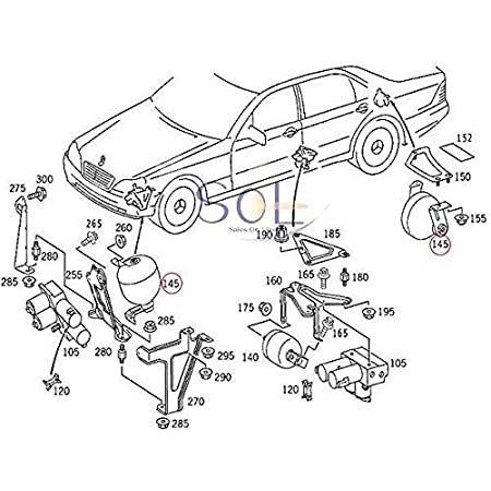 Mercedes-Benz（メルセデス・ベンツ） ベンツ R230 ABC プレッシャーリザーバータンク アキュムレーター 左右セット ...