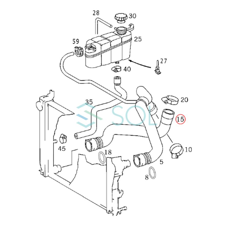 Mercedes-Benz ベンツ W220 ラジエーター ロアホース ラジエター ホース S320 S350 2205010382 出荷締切 ...