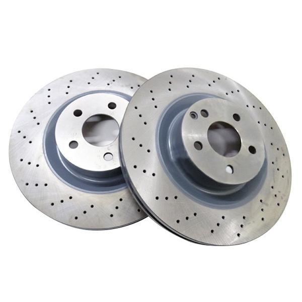 Mercedes-Benz ベンツ W221 R230 フロント ブレーキローター 左右セット(ドリルドローター) S350 S550 ...