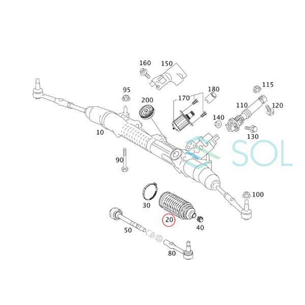 Mercedes-Benz ベンツ W221 W216 ステアリングタイロッドブーツ 左右セット S350 S500 S550 S600 ...