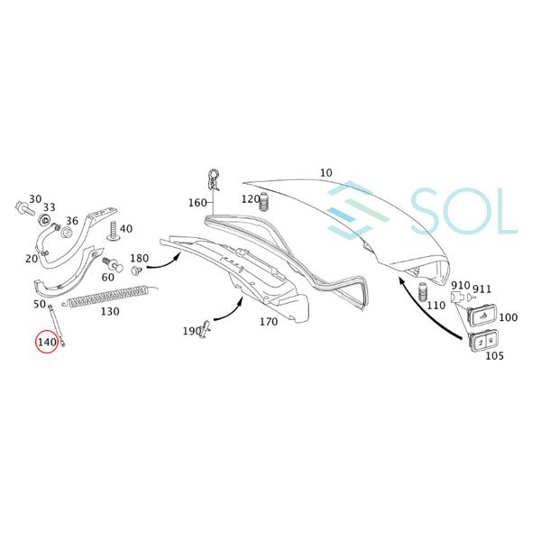 Mercedes-Benz（メルセデス・ベンツ） ベンツ W221 トランクダンパー ゲートダンパー S350 S500 S550 S600 ...