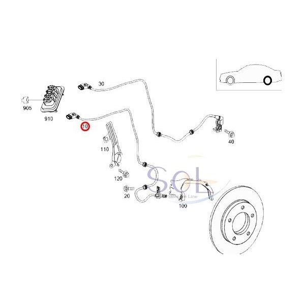 Mercedes-Benz ベンツ W216 W221 リア スピードセンサー 左右共通 CL600 CL65 S350 S500 S600 ...