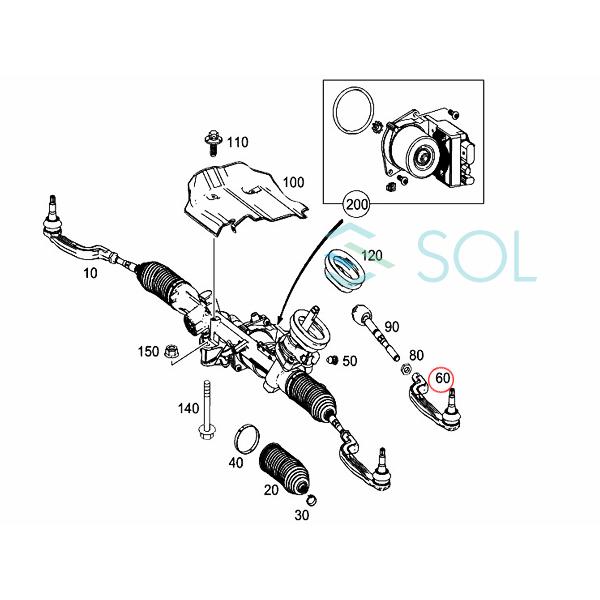 Mercedes-Benz（メルセデス・ベンツ） ベンツ W176 W246 ステアリング タイロッドエンド 右側 A180 A250 ...