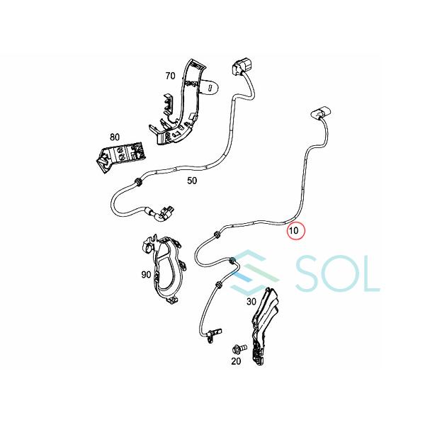 Mercedes-Benz（メルセデス・ベンツ） ベンツ W176 W246 リア スピードセンサー ABSセンサー 左右セット A180 ...