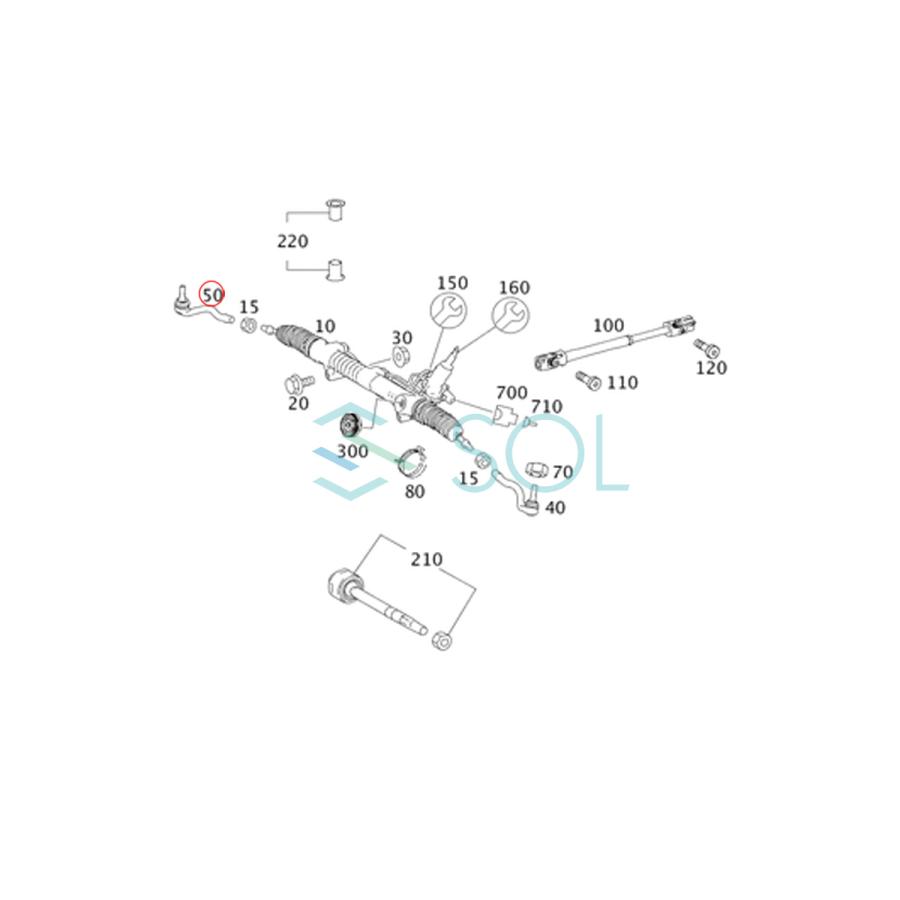 Mercedes-Benz ベンツ W251 ステアリング タイロッドエンド ナット付 左側 R350 R500 R550 R63 ...