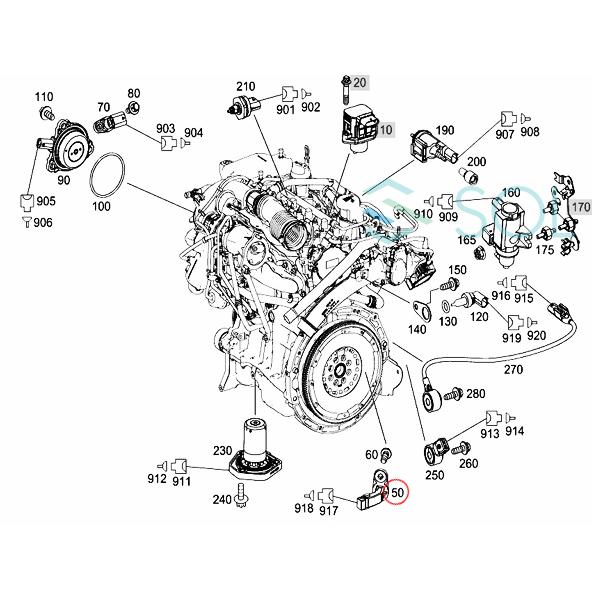 ベンツ W176 W246 W205 クランクポジションセンサー A180 A250 A45 B180 B250 C180 C200 C300 ...