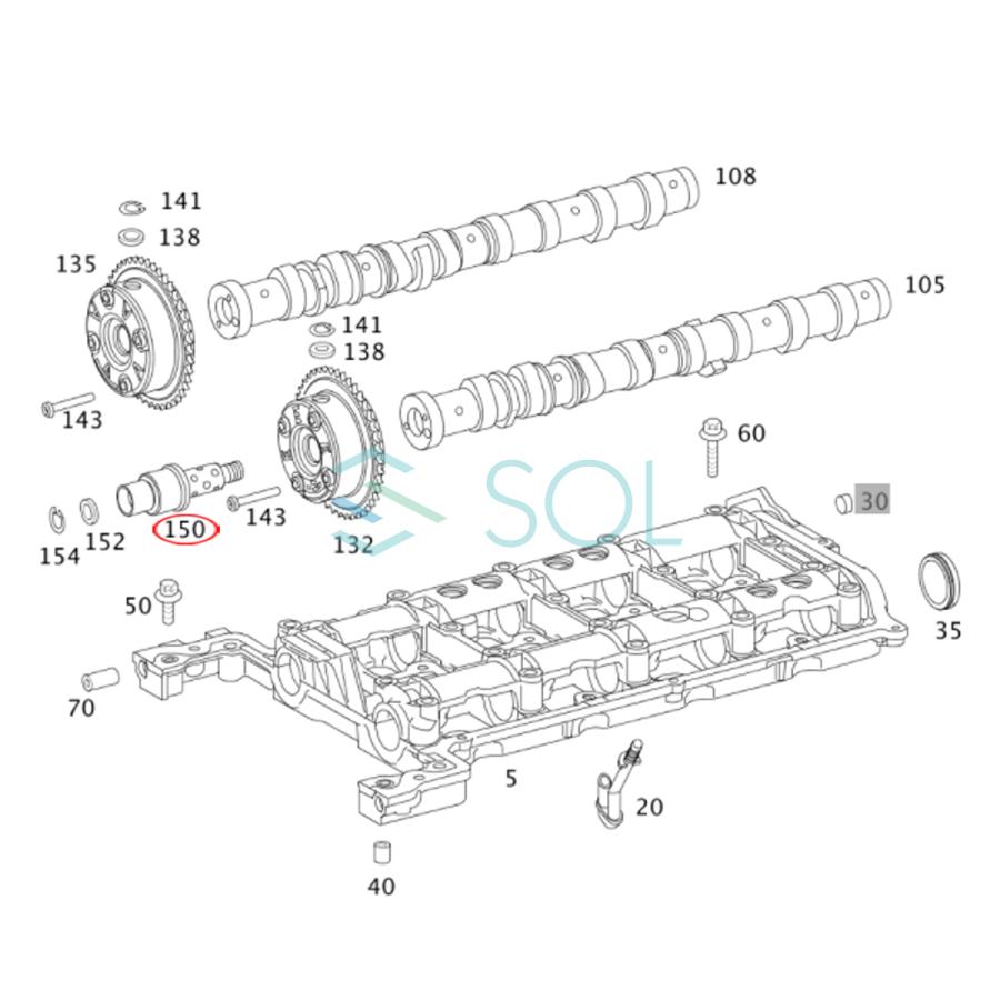Mercedes-Benz 【特価品】ベンツ W203 W204 W209 R171 カムシャフト アジャスターコントロールバルブ C180 ...