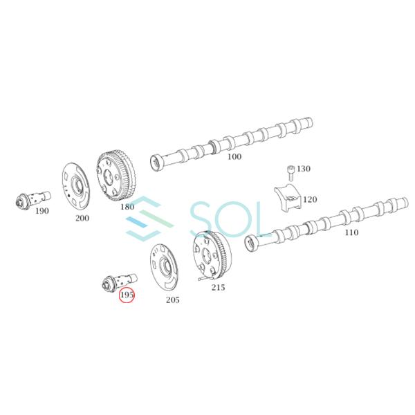 Mercedes-Benz ベンツ W164 W251 W463 X204 W209 カムシャフト コントロールバルブ ML350 ML500 R350 R500 G500 GLK300 ...