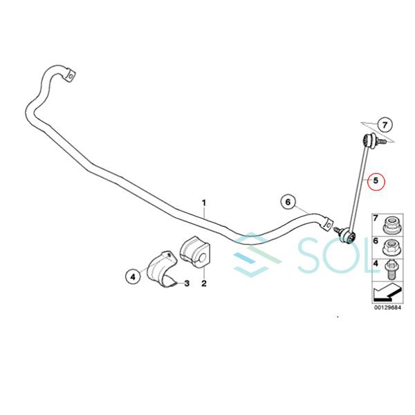BMW E83 X3 フロント スタビライザーリンク スタビリンク 左側 2.5i 3.0i 31303414299 出荷締切18時 ...