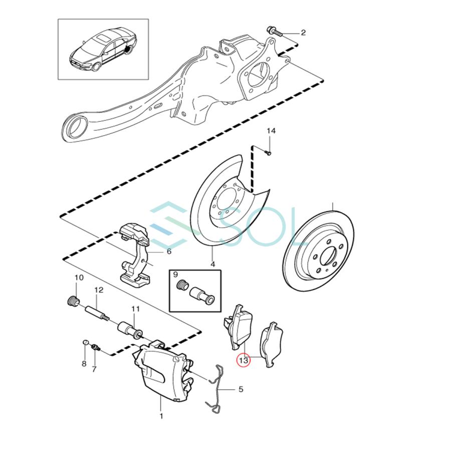 ボルボ HAPAD VOLVO C70II 542 2.4 D5 リア ブレーキパッド 左右セット 31341331 18時まで即日出荷 : 自動車パーツの宝箱 SOL 2号店 - 通販 ...