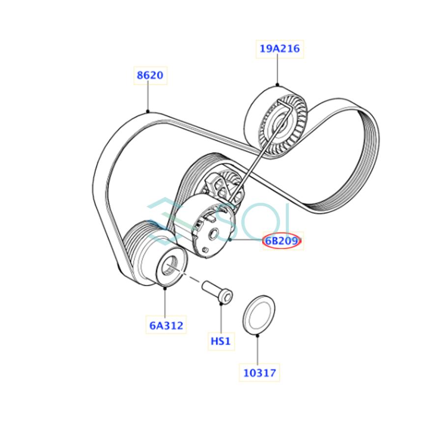 ランドローバー フリーランダー2(L359) ベルトテンショナー LR004667 出荷締切18時 : 31401286-002vvv ...