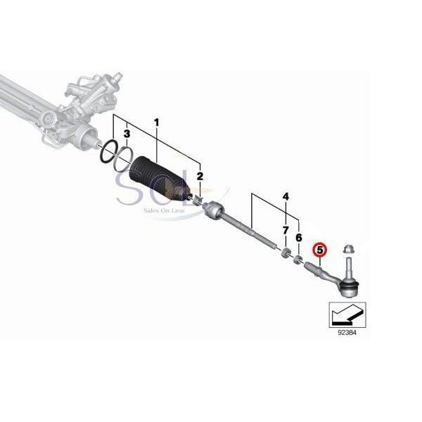 BMW E60 E61 E63 E64 フロント ステアリングタイロッド 左右セット 525i 530i 540i 545i 550i M5 ...
