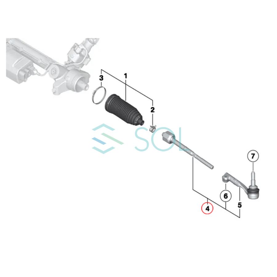 BMW E82 E87 E88 E90 E91 E92 E84 X1 ステアリング タイロッド 右側 18i 116i 118i 120i ...