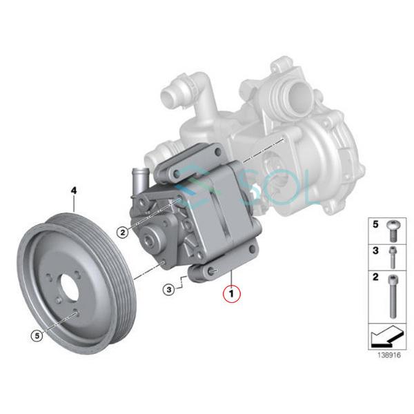 BMW E46 パワーステアリングポンプ パワステポンプ 318i 32416758595 32416756611 出荷締切18時 : 自動車 ...