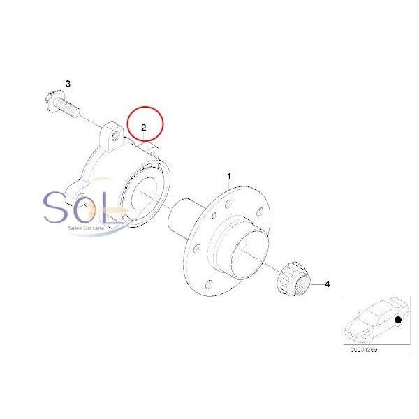 BMW E53 X5 E60 E61 E63 E64 リア ホイールハブベアリング 左右共通 3.0i 4.4i 4.6i 525i 530i ...