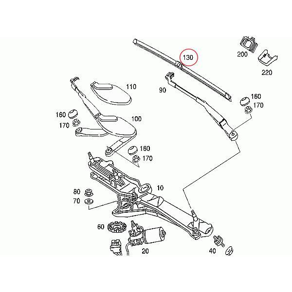 Mercedes-Benz BOSCH エアロツイン ワイパーブレード 右ハンドル車用 出荷締切18時 ベンツ W215 W216 W220 ...