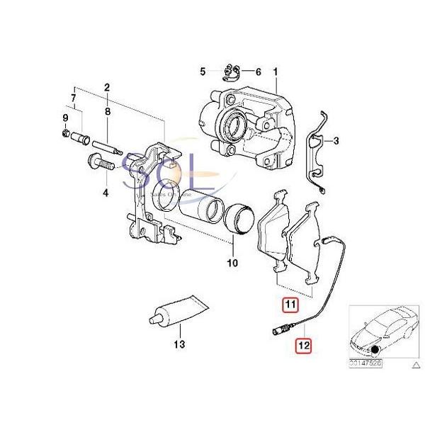 BMW HAPAD 1シリーズ E82 120i フロント ブレーキパッド左右 + パッドセンサー1本 セット 34116763617 34356789439 18時まで即日出荷 : 自動車 ...