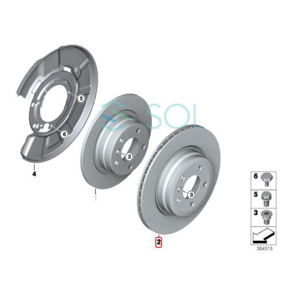 BMW HAPAD E87 E90 E91 E92 リア ブレーキローター ブレーキディスク 左右セット 116i 118i 120i ...