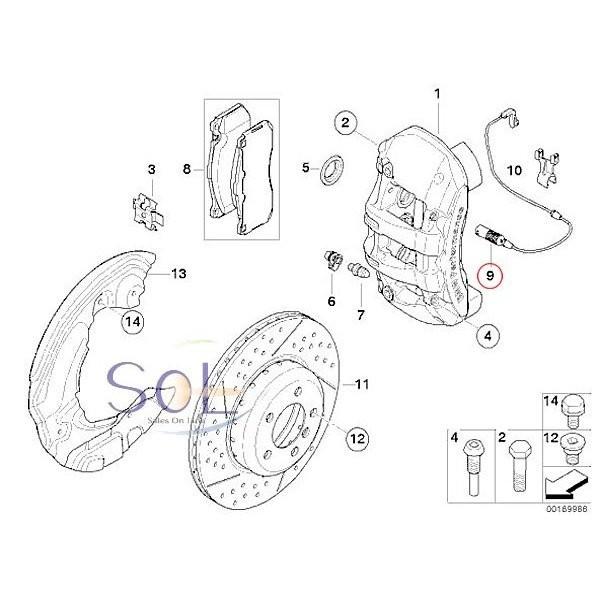 BMW E82 E87 E88 E90 E91 E92 E93 F20 F21 F30 F31 フロント ブレーキパッドセンサー 116i 118i 120i 320i 323i 325i ...