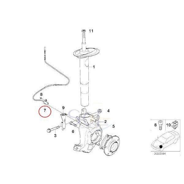 BMW E39 フロント ABSセンサー スピードセンサー 左右セット 525i 528i 540i 34521182159 出荷締切18時 ...