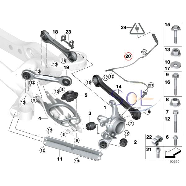 BMW E87 E88 E90 E92 リア スピードセンサー ABSセンサー 左右セット 120i 320i 323i 325i ...