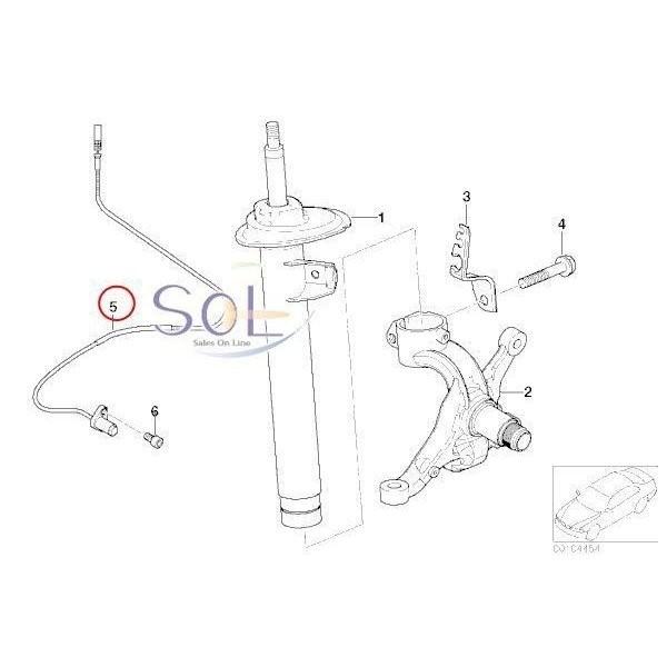 BMW E85 E86 Z4 フロント ABSセンサー スピードセンサー 左右セット 2.2i 2.5i 3.0i 3.0si M ...