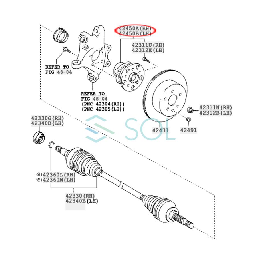 トヨタ マークX(GRX120 GRX121 GRX125 GRX130 GRX133 GRX135) リア ハブベアリング 左右セット 42410-30020 42410-30021 出荷 ...