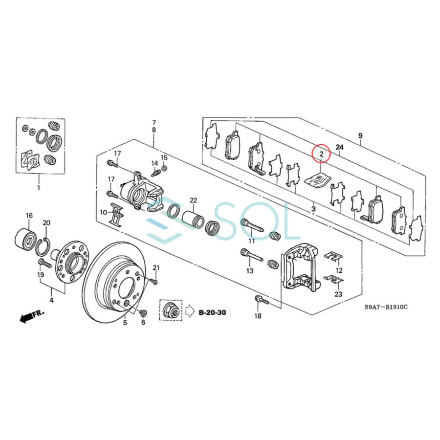 ホンダ HAPAD ステップワゴン RK5 リア ブレーキパッド ディスクパッド 左右セット 43022TP6A01 18時まで即日出荷 : 自動車パーツの宝箱 SOL 2号店 - 通販 ...