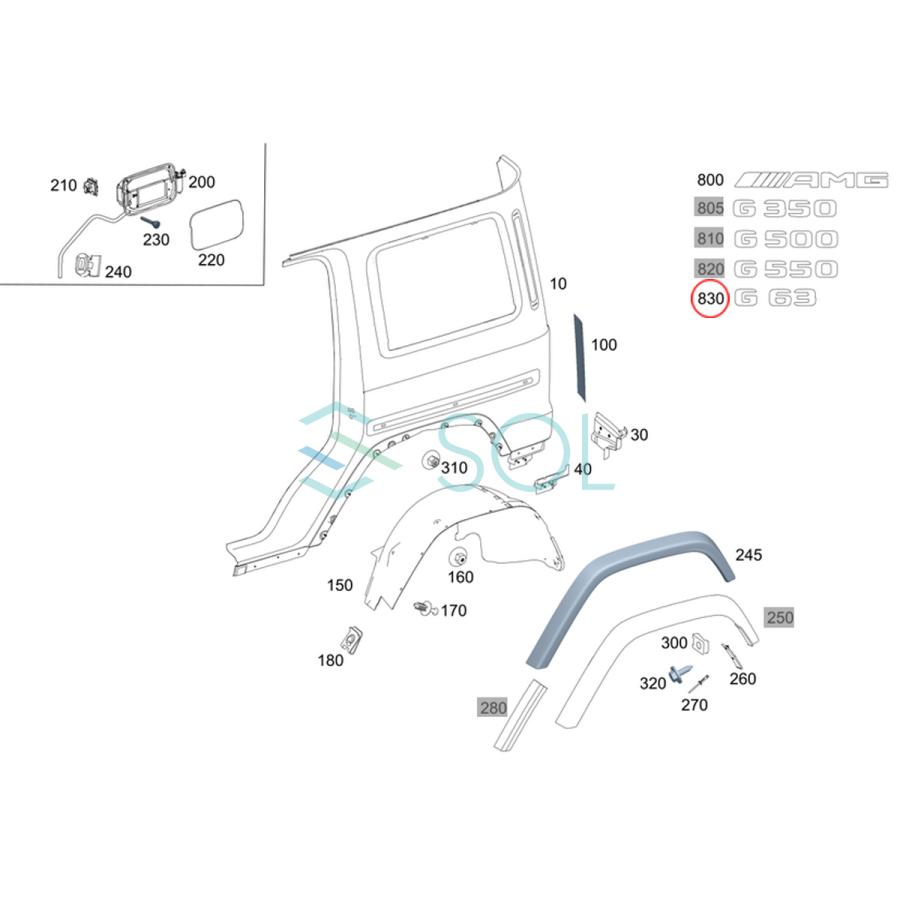 Mercedes-Benz ベンツ W463A AMGナイトパッケージ 純正 G63リアエンブレム ブラック G350d G400d G550 ...