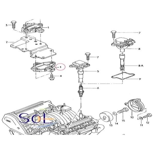 Audi アウディ A3 (8L1) A4 (8D2 8D5 B5 8E2 8E5 B6) A6 (4A C4 4B2 C5) A8 (4D2 4D8) イグナイター イグニッションモジュール ...