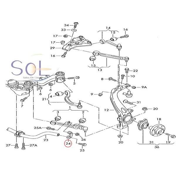 アウディ A6 A8 フロント スタビライザーリンクロッド スタビリンク 左右共通 4E0411317C 4E0411317F ...